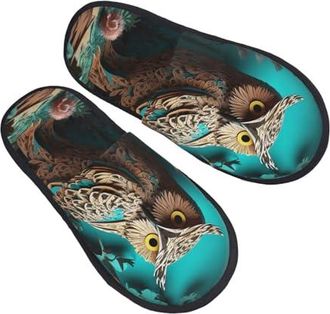 Generic Chaussons Hibou Portative Slippers Légers Chaussons Maison Pour Unisex Hôtels Voyage M