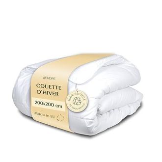 Wendre Couette Hiver 200x200 cm - 300 g/m² Ultra Chaude et Épaisse, Anti-Acarien, Certifiée Oeko-TEX, Couette 2 Personnes - Microfibre Douce et Respirante, I