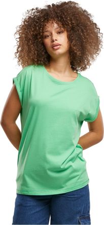 Urban Classics Damen T-Shirt Ladies Extended Shoulder Tee, T-Shirt mit überschnittenen Schultern, aus Baumwolle, erhältlich in vielen Farben, Ghostgreen, 4XL