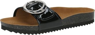 Caprice Damen Pantoletten aus Leder mit Schließe, Schwarz (Black Patent), 40 EU