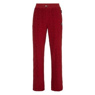Philipp Plein Homme, Pantalons, Rouge, Taille: M Jacquard Tracksuit Pants Monogram