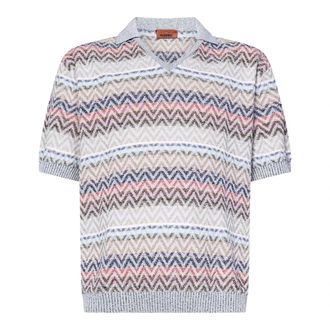 Missoni Beige Gestreiftes Poloshirt im Casual-Stil - - Tops - Herren - Mehrfarbig - L