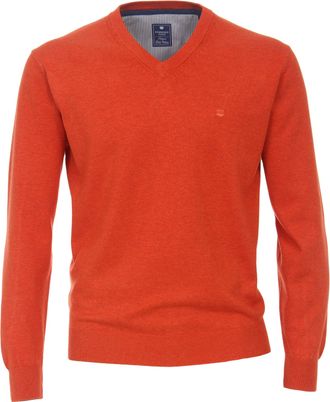 Redmond Herren Pullover mit V-Ausschnitt (600), Größe:5XL, Farbe:Orange (211)