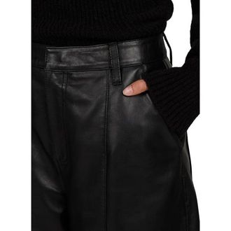 Rotate Pantalon large en cuir