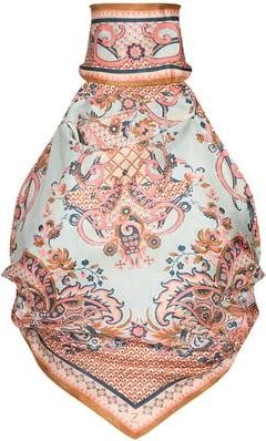 Zimmermann Top &agrave; col foulard &agrave; nouer imprim&eacute; cachemire en soie