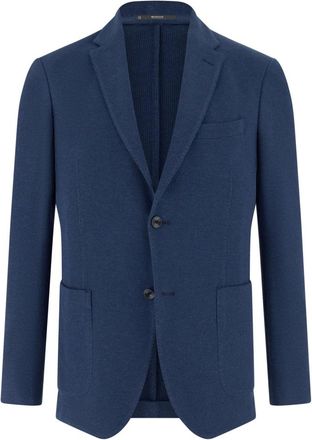 Boggi Milano Homme, Vestes, Bleu, Taille: XL Bari B Jersey Micro Textured Jacket
