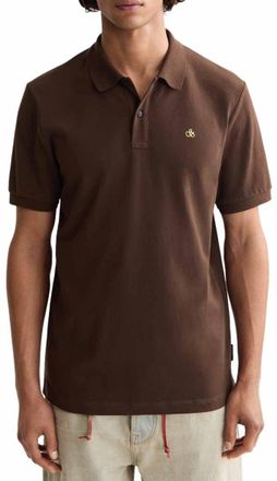 Scotch & Soda Mens Seasonal Core-Regular-Fit Polo Shirt, Demitasse 201, S