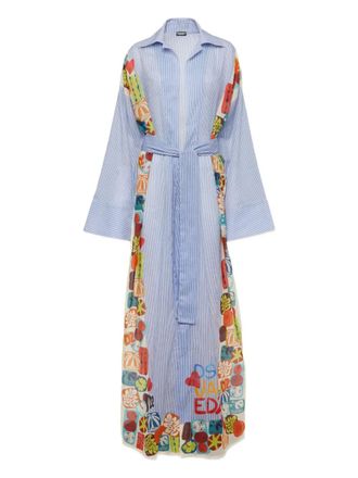 Dsquared2 robe de plage en coton - Bleu