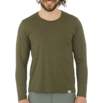 IQ-UV Shirt f&uuml;r Herren Langarm Rundhals Gr&uuml;n M - Rashguard f&uuml;r Herren mit UV Schutz UPF 50+ T&Uuml;V gepr&uuml;ft - Hochwertiges UV Shirt f&uuml;r M&auml;nner in Langarm - atmu