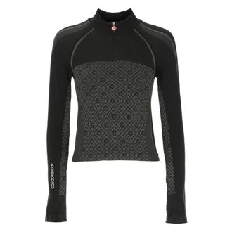 Casablanca Seamless Monogram Half-Zip Top - - Jackets - Damen - Schwarzk - L/XL