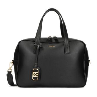 Kazar Femme, Sacs, Noir, Taille: ONE Size Sac &agrave; main en cuir avec une forme g&eacute;om&eacute;trique