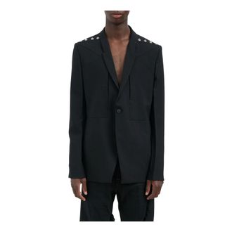 Rick Owens Homme, Vestes, Noir, Taille: XL Fogpocket Soft Soft Blazer