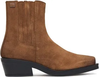 Tommy Jeans Stiefeletten Tjw Suede Cowboy Boots EN0EN03142 Braun