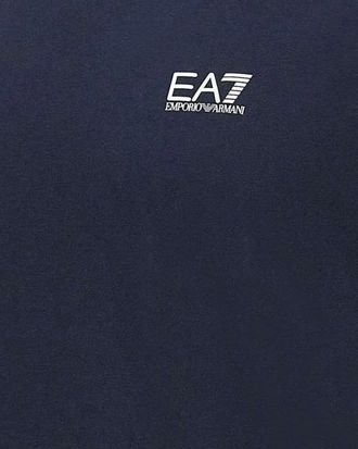 Emporio Armani Logo-Embroidered Cotton T-Shirt - Navy