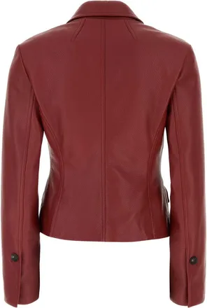 Ferragamo Lamb Leather Jacket - Red