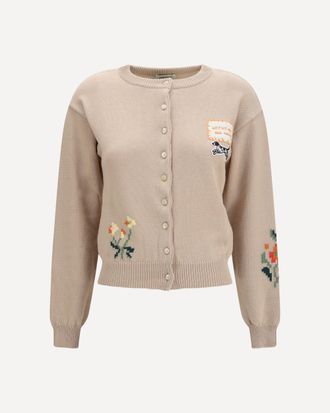 Weekend by Max Mara Cotton knit Cardigan with intarsia Female S