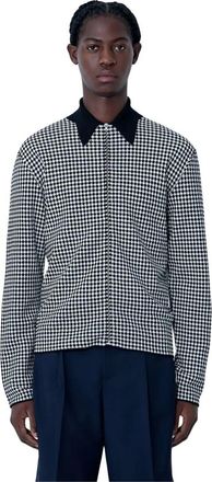 Jil Sander Homme, Vestes, Multicolore, Taille: M Chemise Zipp&eacute;e Pied-de-Poule