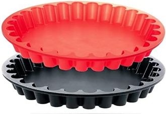 De Buyer De Buyer 1920.28 Moul Flex Silikon rund aus Pie Pfanne 28 cm rot