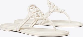 Tory Burch Miller Sandale mit Knoten und Perlen