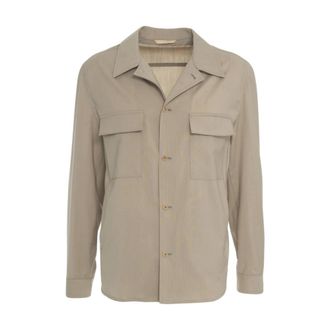 BRIGLIA 1949 Homme, Vestes, Beige, Taille: L Overshirt en Laine Beige John