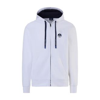North Sails Bio-Baumwoll-Hoodie mit durchgehendem Rei&szlig;verschluss - - Sweatshirts & Hoodies - Herren - Wei&szlig; - 2XL