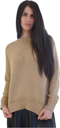 Ralph Lauren Femme, Pulls, Beige, Taille: 42 FR Maille &agrave; col rond