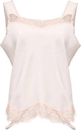 Maison Margiela Femme, Blouses et Chemises, Rose, Taille: 40 FR Lace Trim Camisole