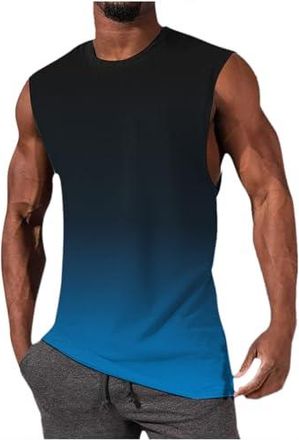 Generic D&eacute;bardeur athl&eacute;tique tendance pour homme - D&eacute;grad&eacute; - Sans manches - Pour la course &agrave; pied, la gym, le sport - T-shirt dentra&icirc;nement - T-shirt athl&eacute;tiq