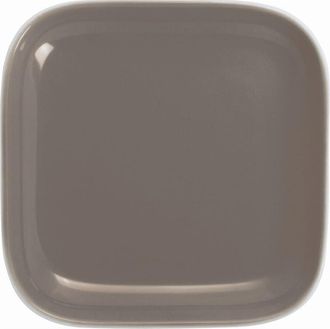 Kahla 207761A72648C Pronto Colore Deckelchen eckig 10x10 cm warm gray|taupe kleine Platte aus Porzellan