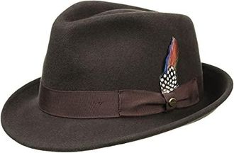 Stetson Chapeau Trilby Oyarasa Feutre Laine Bleu/Gris XL - 60/61 cm