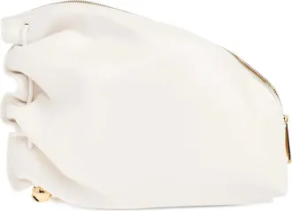 Furla pochette en cuir à lien de resserrage - Blanc