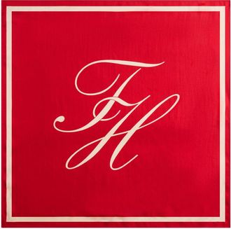 Tommy Hilfiger Foulard en soie avec motif monogramm&eacute;