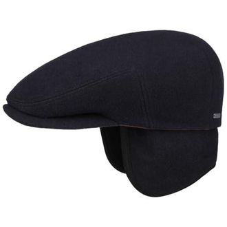 Stetson Casquette Kent a Oreillettes Femme/Homme - Made in The EU Plate Laine Gavroche avec Visiere, Oreillettes, Doublure, Doublure Hiver Automne-Hiver - M (