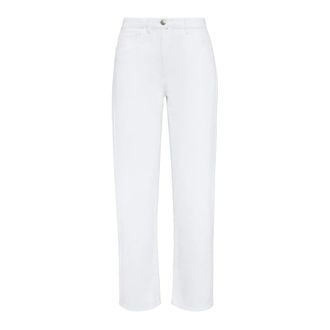 MVP Wardrobe Wei&szlig;e Boyfriend Jeans mit Silberknopf - - Jeans - Damen - Wei&szlig; - XS