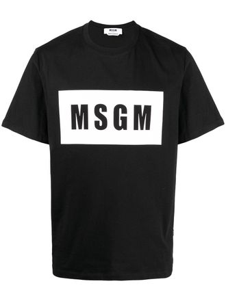 Msgm t-shirt à logo imprimé - Noir