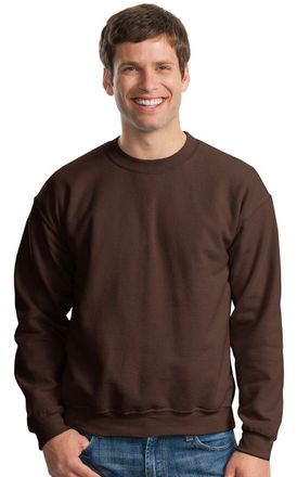 Gildan Herren-Pullover mit Rundhalsausschnitt, Schwere Stoffqualit&auml;t, 271,25 g/m&sup2;, 50/50 Fleece Gr. M, Dark Chocolate