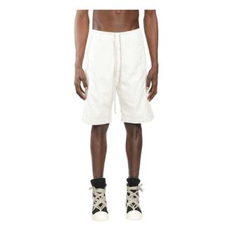 Rick Owens Homme, Shorts, Blanc, Taille: M Wide Pusher Shorts