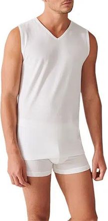 Schiesser Herren Tanktops weiß Baumwolle unifarben