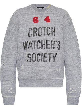 Dsquared2 sweat à imprimé graphique - Gris