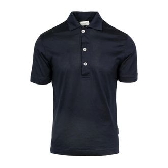 Paolo Pecora Homme, Tops, Bleu, Taille: 2XL Polo Structur&eacute; en Coton