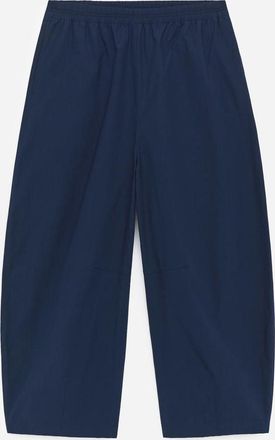 Arket Baumwollhose Mit Barrel Leg -Blau