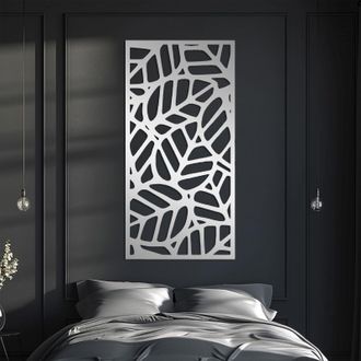 Generic Schwarze Metall-Wandkunst mit Palmenbl&auml;ttern, 3er-Set Tropische Metallpflanzen als Wanddekoration f&uuml;r das Wohnzimmer, Moderne Palmenblatt-Kunstwerke a