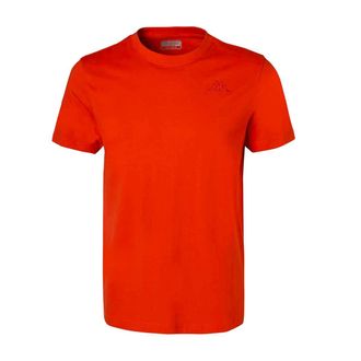 Kappa Herren Cafers Slim Tee Bequemes und stilvolles technisches T-Shirt, Rot (Md Coral/Red Blaze), XL