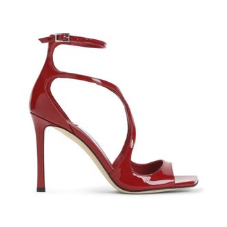 Jimmy Choo London Sandalen - Ruby Red Patent Leather Sandals - Gr. 38,5 (EU) - in Rot - f&uuml;r Damen