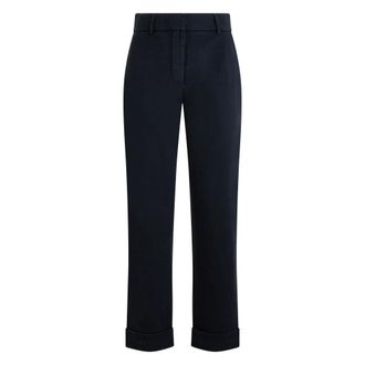 Moorer Sabrina Straight Leg Hose - - Trousers - Damen - Blau - XS