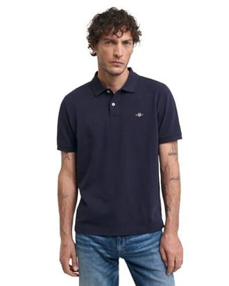 GANT REG EMB Archive Shield Polo, Evening Blue, XL Homme