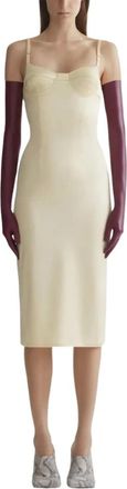 MUGLER Femme, Robes, Beige, Taille: 36 FR Abito