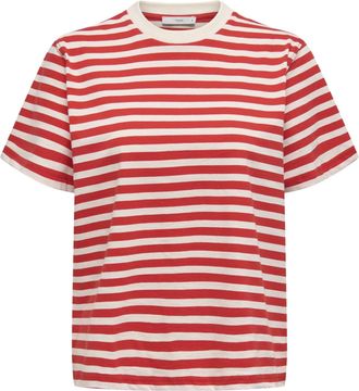 Only Damen Onllivina S/S Stripe Tee JRS Noos Regular Fit T-Shirt Mit O-Ausschnitt F&uuml;r Den T&auml;glichen Gebrauch In Der Weiblichen Jugend, Cloud Dancer, XXX-La