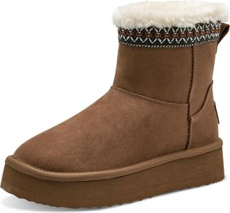 Marco Tozzi Damen Boots Winter Gefüttert, Braun (Nut), 41 EU