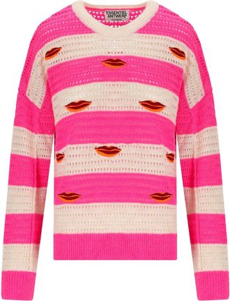 Essentiel PULL &Agrave; COL ROND JACKPOT FUCHSIA ESSENTIEL ANTWERP